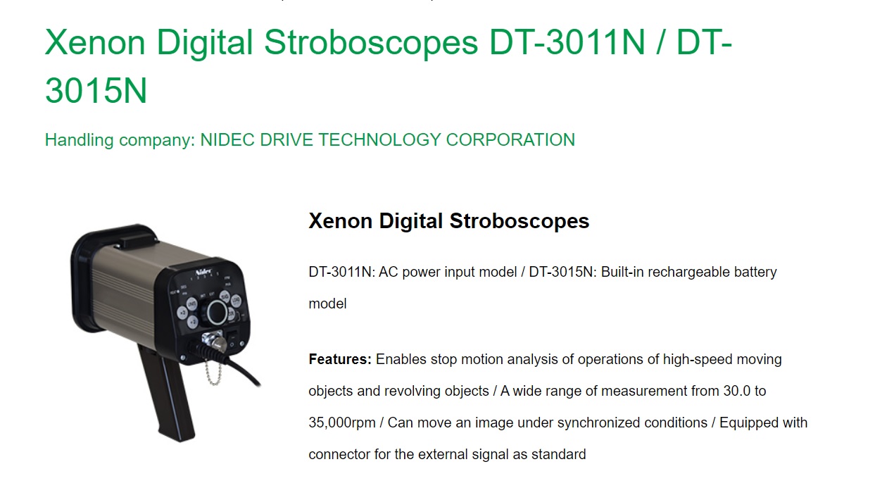 Ichiban Precision Sdn Bhd - Shimpo - Shimpo Xenon Digital Stroboscopes